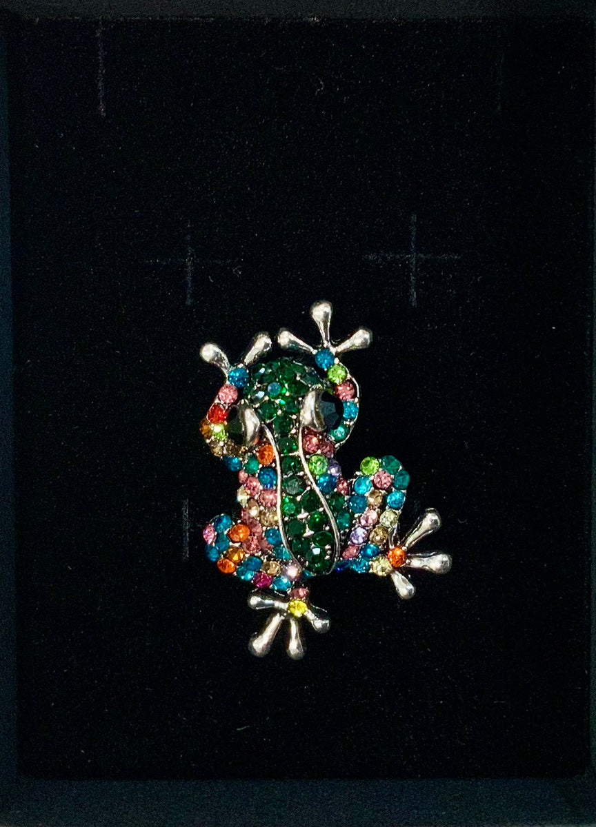 Frog Brooch Diamonte – Charlie & Chums