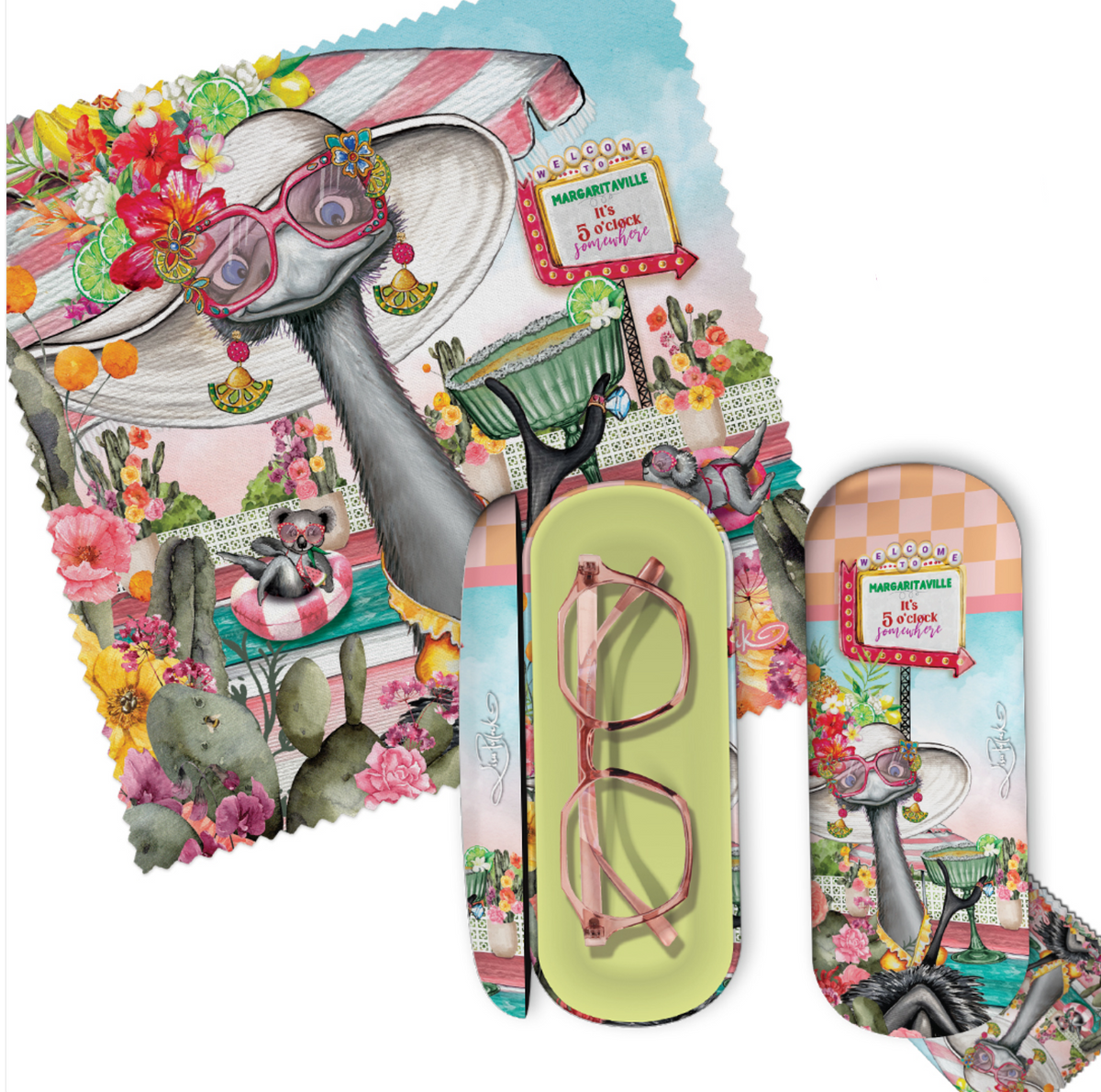 Glasses Case with cleaning cloth - Lisa Pollock Designs – Charlie & Chums