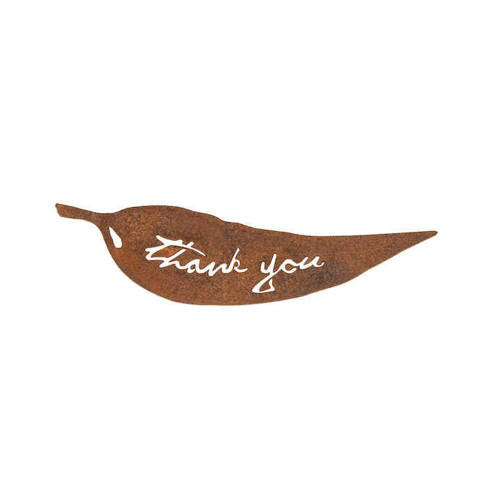 Tag Gum Leaf - Corten Steel Rust finish – Charlie & Chums